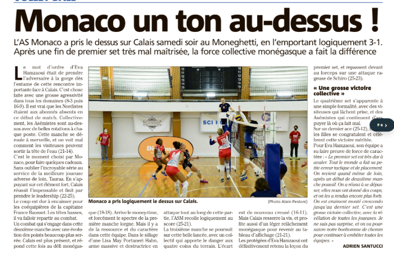 Monaco matin du 8 nov 2020 - Stella Calais